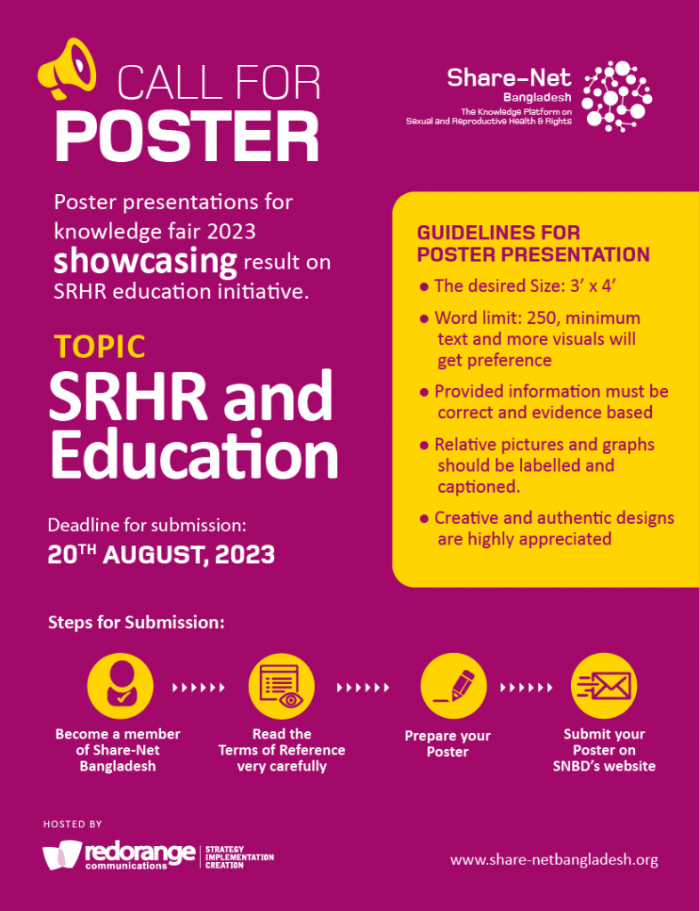 Call for Poster Presentations! - Share-Net Bangladesh